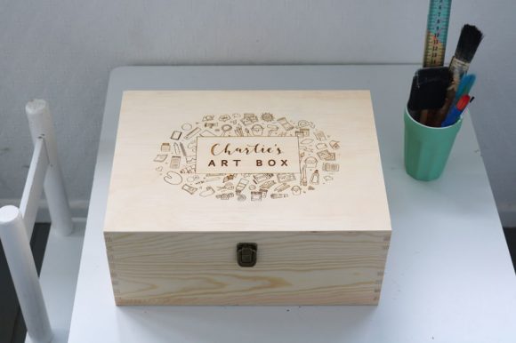 Personalised Art Box - Wooden Keepsake Boxes from Keeps