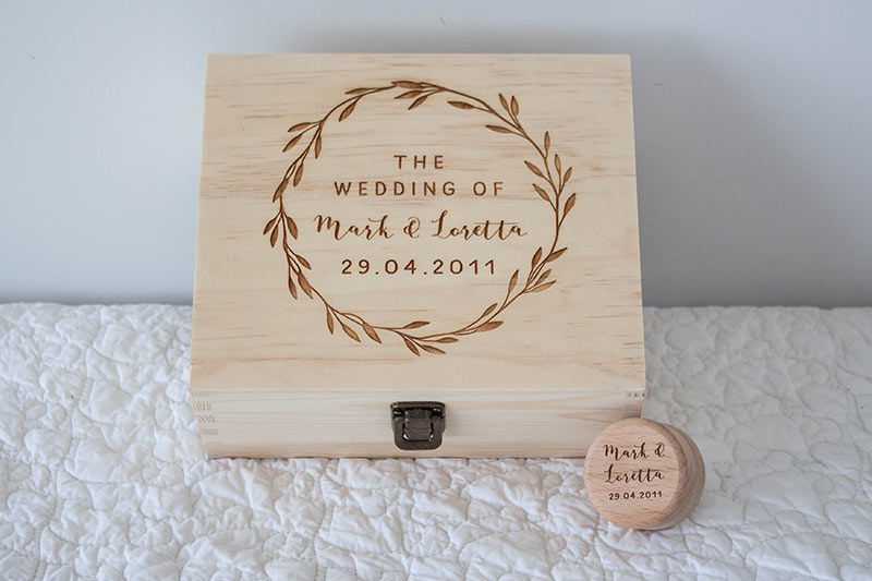 Keeps - Personalised Wooden Wedding Keepsake Box